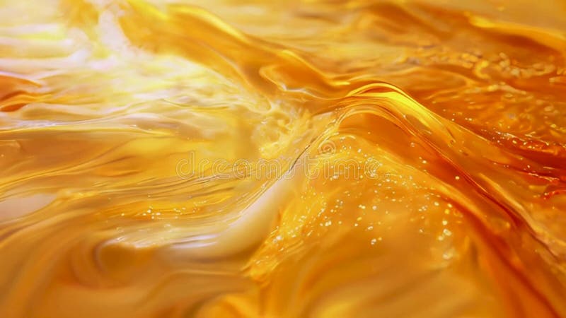 Slow-motion Animation of Orange Fluid Flowing. Stock Video - Video of ...
