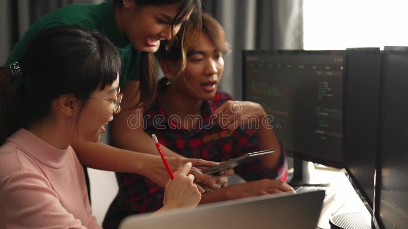 Slow Motion Back End Software Developer Engineer Writing Code ... Slow Motion Back End Software Developer Engineer Writing Code ...