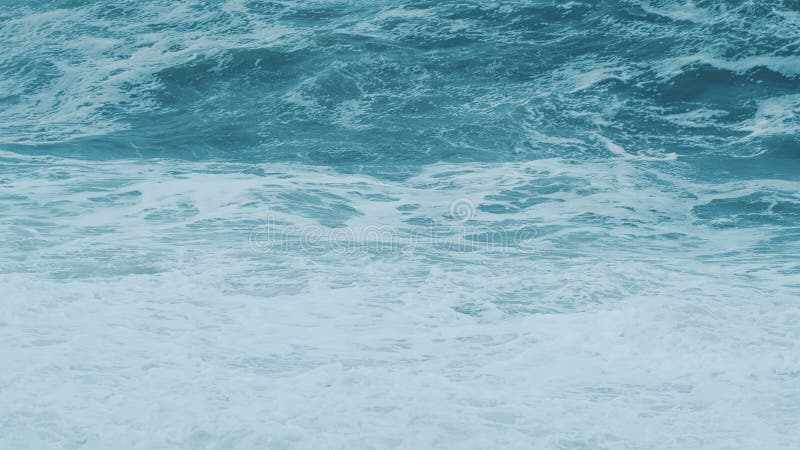 Big Wave Splashing. Waves with Texture and Wind Spray. Powerful Tsunami ...