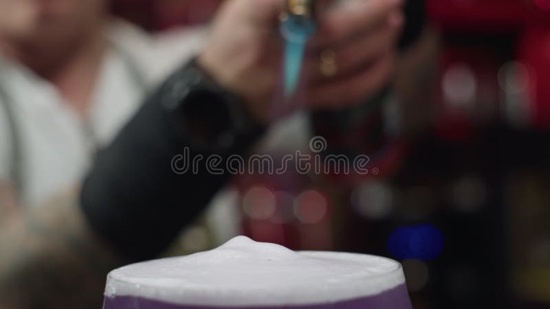 Slow Motion Close-up Video of a Fire Warming a Cocktail on a Bar ...