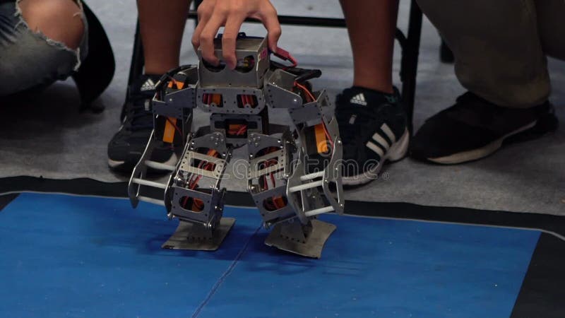 Slow Motion Competition Robot Technology. One Modern Robot Ready To ...