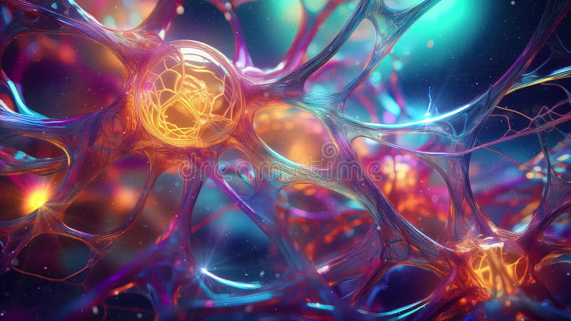 A Slow Motion 3d Animation of an Organic Neurons Network Structure ...