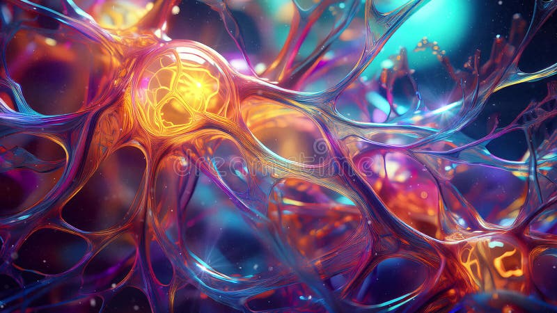 A Slow Motion 3d Animation of an Organic Neurons Network Structure ...