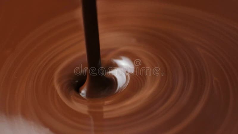 Slow Motion Dark Chocolate Pouring Perfectly Smooth Stock Footage ...