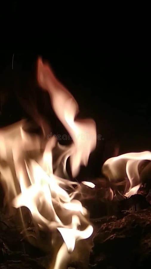 Slow Motion Footage of Fire Burning Stock Video - Video of glowing ...