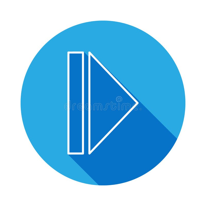 Slow-motion Icon with Long Shadow. Thin Line Icon for Website Design ...