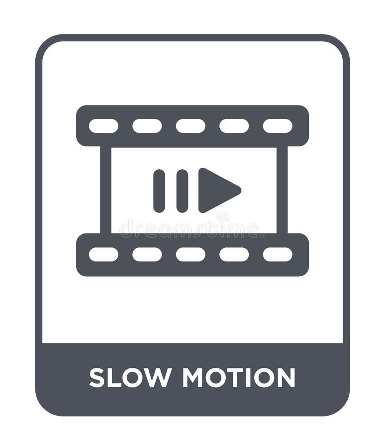 Slow Motion Icon Vector Isolated On White Background, Slow Motion Sign ...