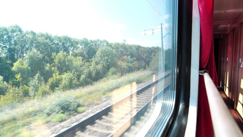 Slow Motion, Inside the Train, View from Window Stock Video - Video of ...