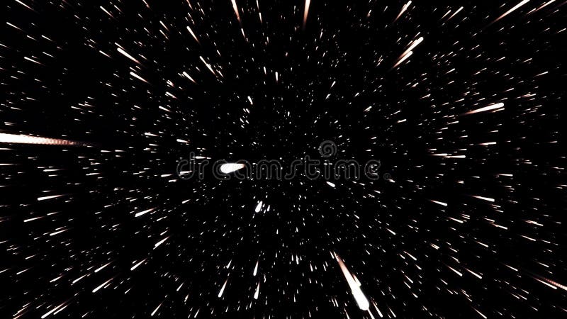 Slow-motion Jump in Outer Space. Motion. Moving Lines in Cosmic Stream ...