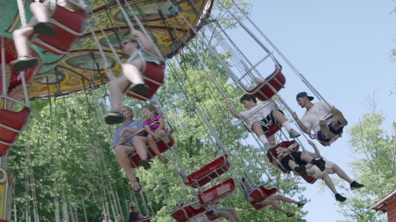 SLOW MOTION: People Riding the Roller Coaster 4k Stock Footage - Video ...