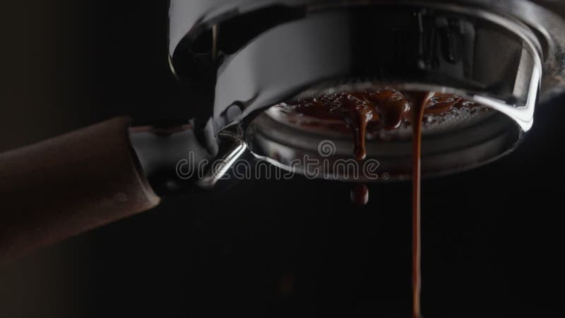 Slow Motion Pull Espresso Shot with Bottomless Portafilter on a ...