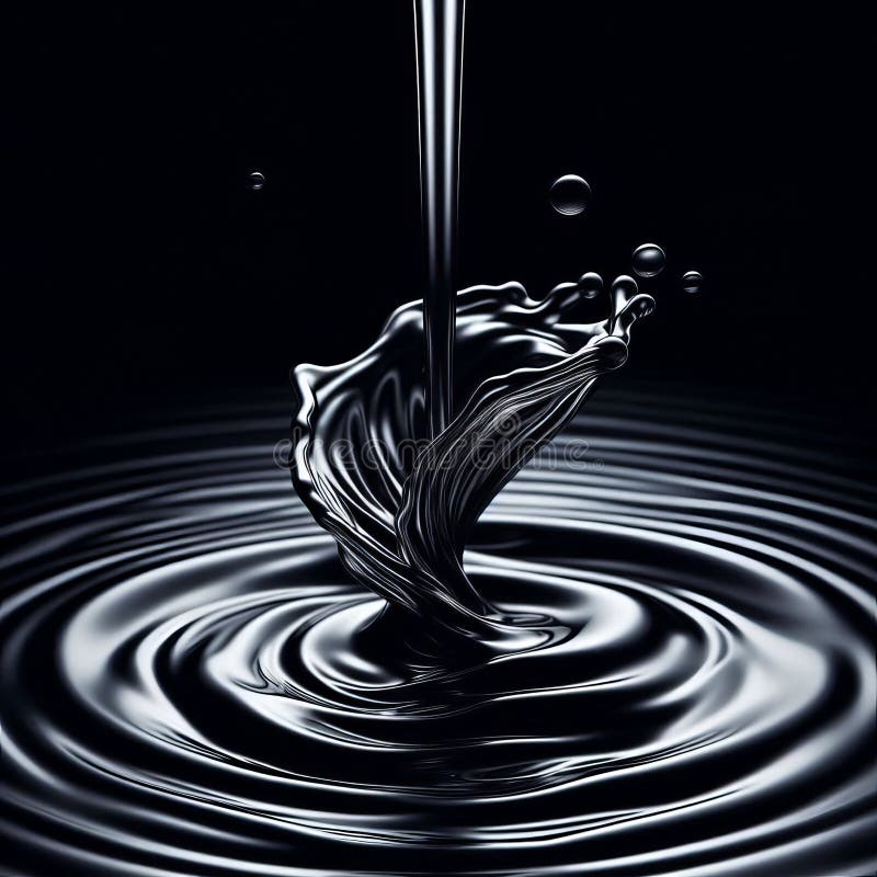 Slow Motion Ripple a Slow Shutter Speed Captures the Ripples in Stock ...