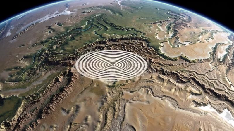 Slow Motion Seismic Waves Spreading from Epicenter on Earth Stock Video ...