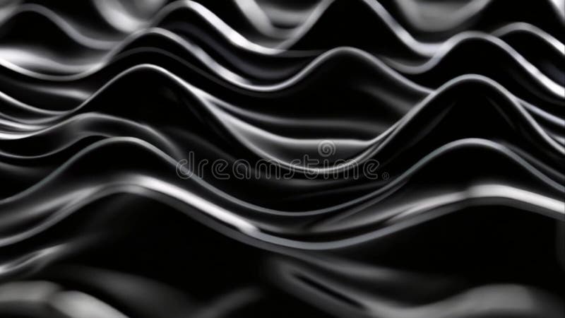 Slow Motion of Shifting Black Waveforms with Subtle Sound Effects Stock ...