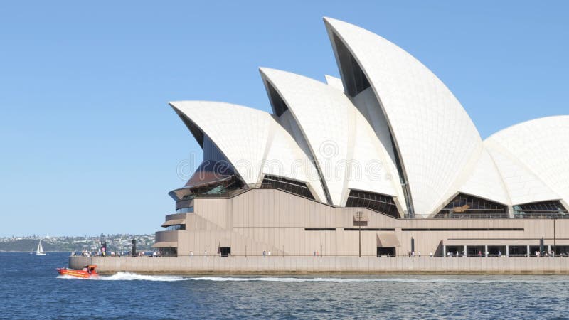 Slow Motion of the Side of the Sydney Opera House Stock Video - Video ...