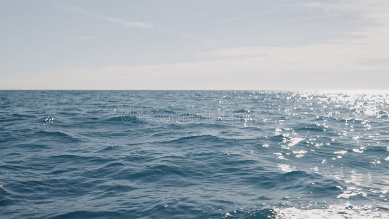 Slow Motion Side View of Sea Surface from a Boat Stock Photo - Image of ...