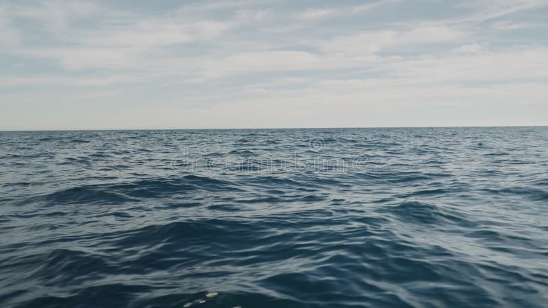 Slow Motion Side View of Sea Surface from a Boat Stock Footage - Video ...
