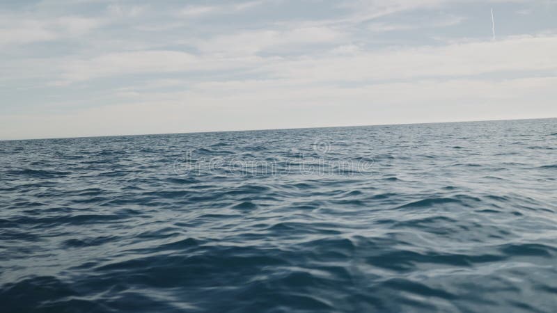 Slow Motion Side View of Sea Surface from a Boat Stock Video - Video of ...