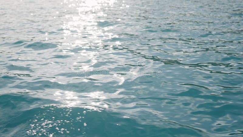 Slow Motion Side View of Sea Surface from a Boat Stock Footage - Video ...