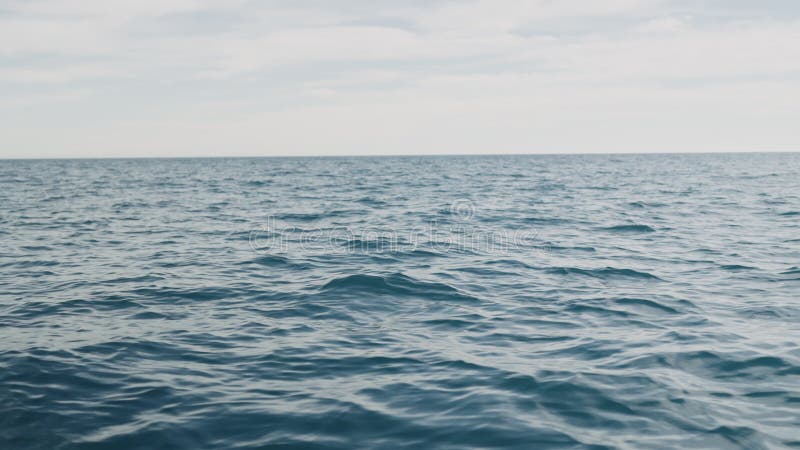 Slow Motion Side View of Sea Surface from a Boat Stock Video - Video of ...