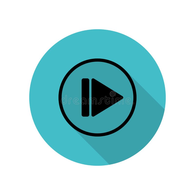 Slow-motion Sign Long Shadow Icon. Simple Glyph, Flat Vector of Web ...