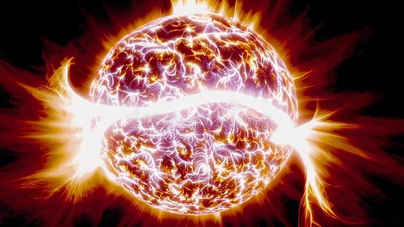 Slow Motion Solar Flare Eruption on Star Surface Stock Video - Video of ...