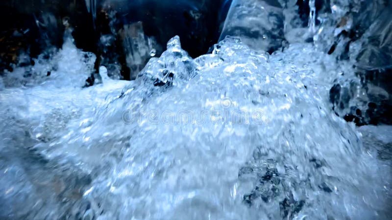Slow Motion Splash of Water Flowing Fast in the River Stock Video ...