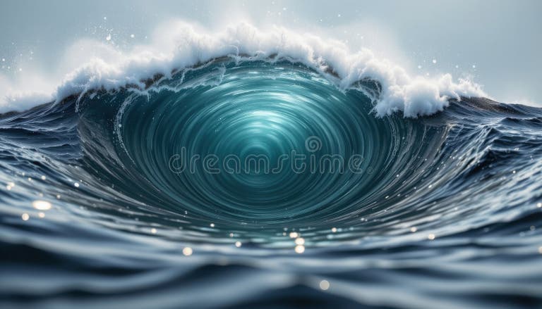 Slow Motion Vortex Wave with Pearl Shimmer, Blending Graphite Grey and ...