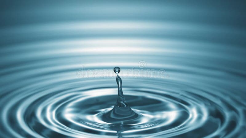 Slow Motion Water Drop Splash into Water Stock Footage - Video of water ...