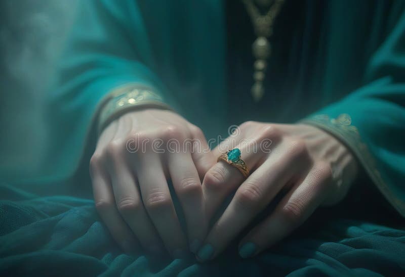 Slow Motion Wedding Ring Captured in Vibrant Colors Stock Illustration ...