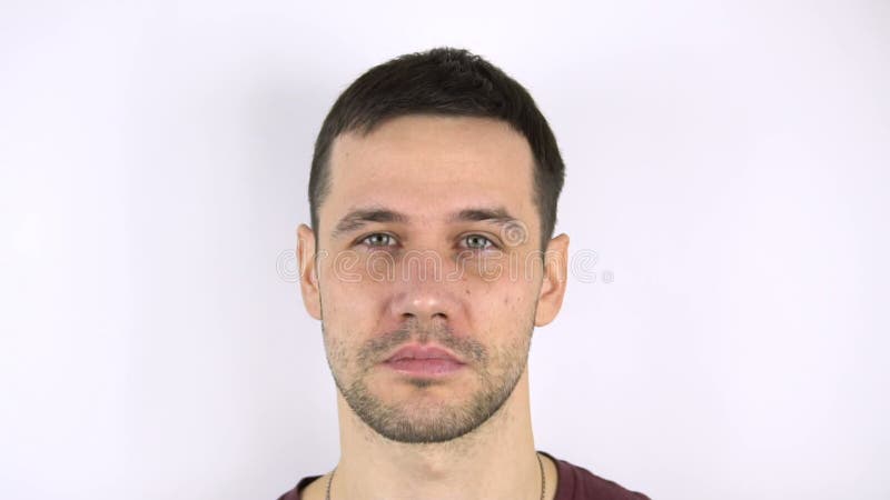 Slow Motion of a Young Handsome Guy Being Hit in the Face with a ...