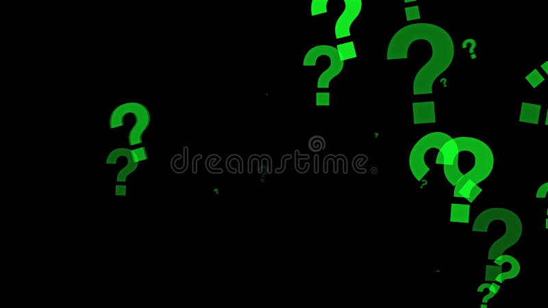 Slow Moving Green Animated Question Marks Stock Video - Video of ...