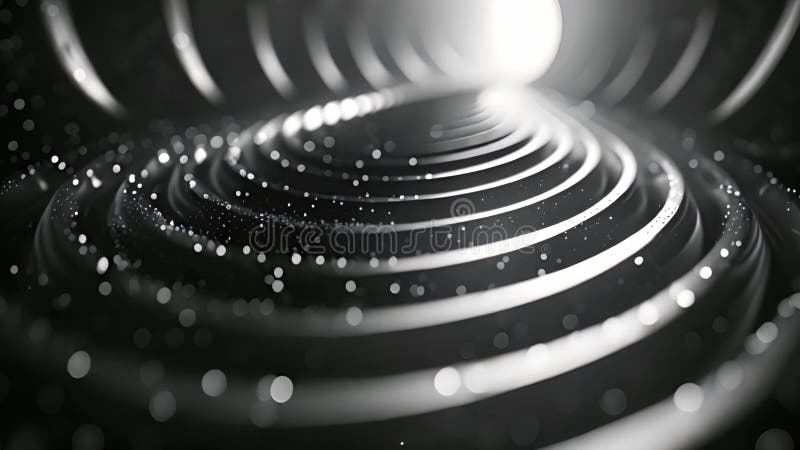 Slow-moving Loop of Rotating Black and White Circles Creates a Dynamic ...