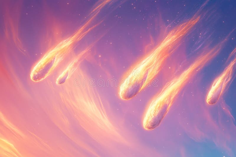 Slow-moving Sugar Comets Create Vibrant Trails in a Twilight Sky Filled ...