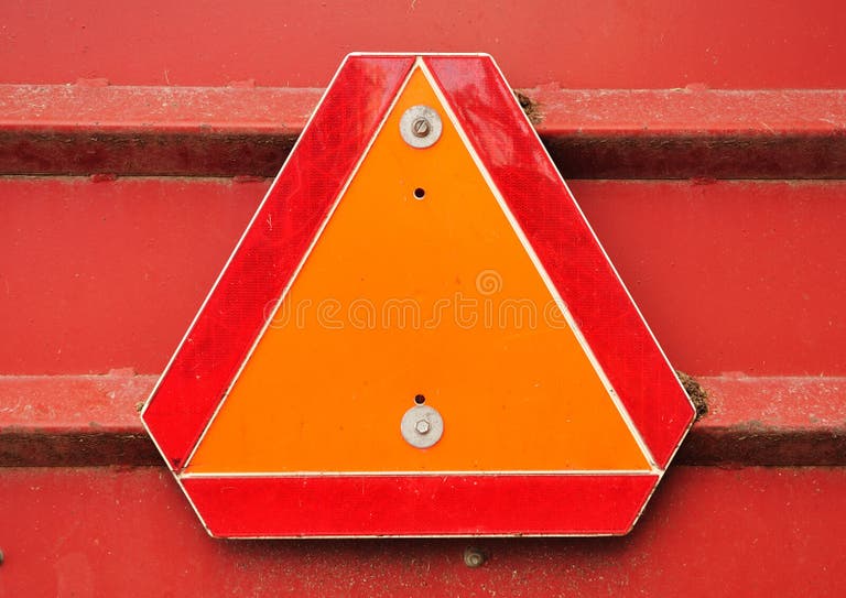 Slow Moving Vehicle Sign stock image. Image of sign, transportation ...