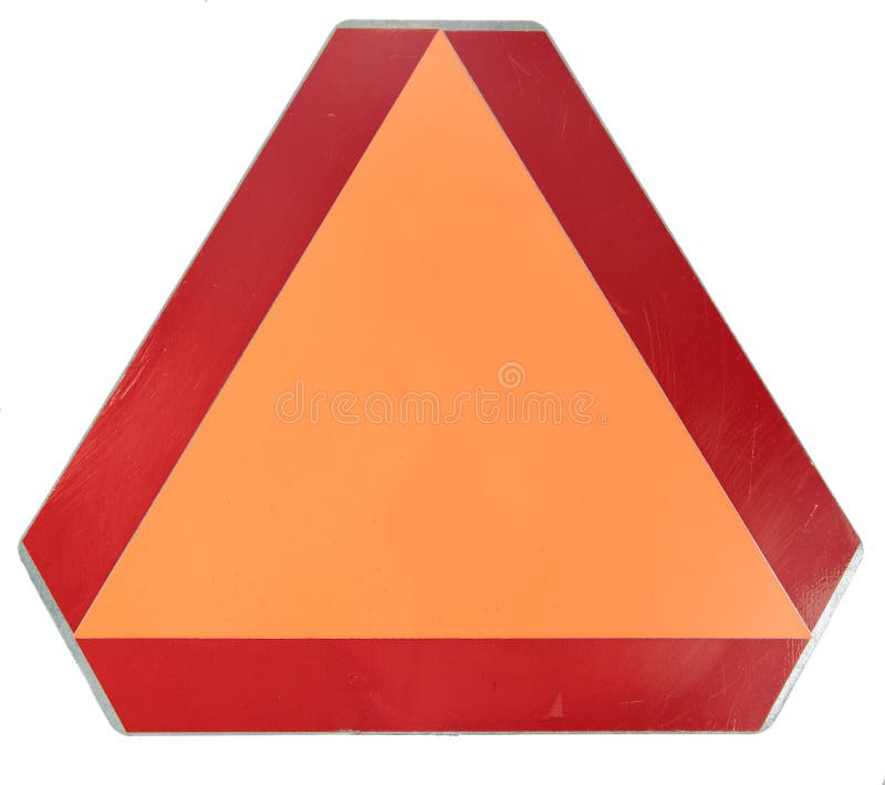 Slow Moving Vehicle Sign stock photo. Image of drive - 204232314