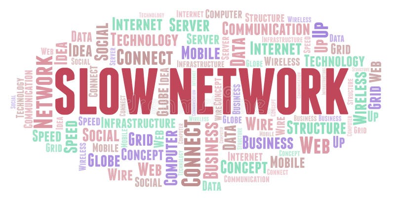 Slow Network word cloud. stock illustration. Illustration of structure ...