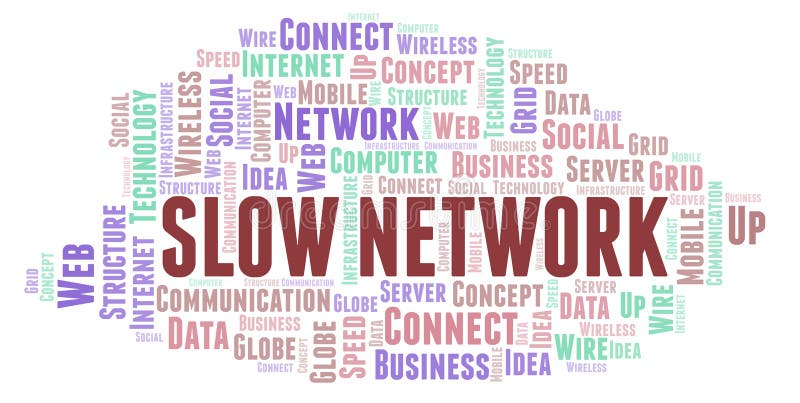 Slow Network word cloud. stock illustration. Illustration of technology ...