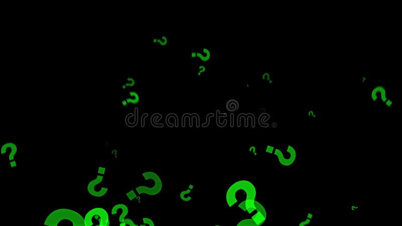 Slow Rising of Green Question Marks Animation Stock Footage - Video of ...