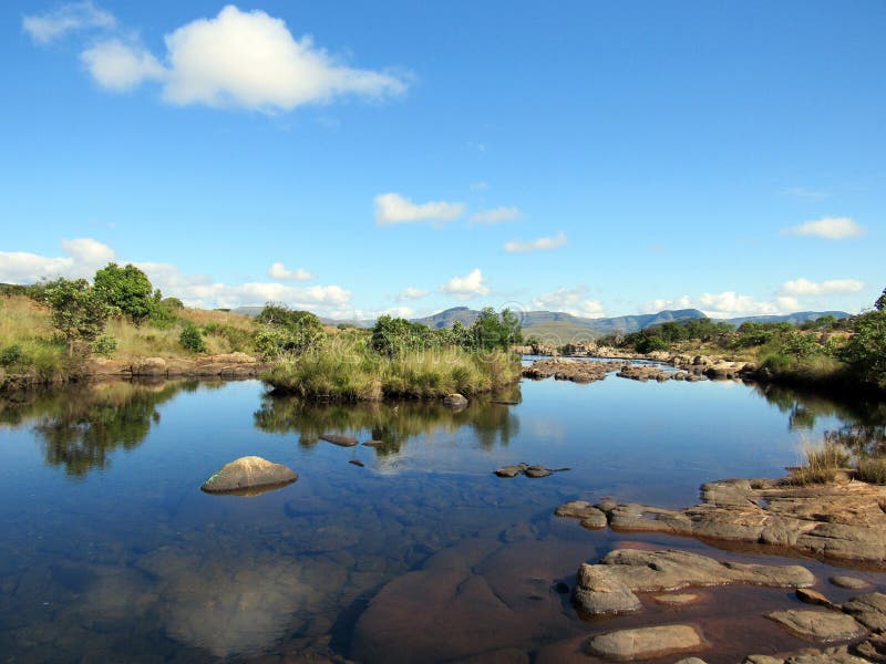 Slow River Flow stock image. Image of river, blue, clear - 74879383