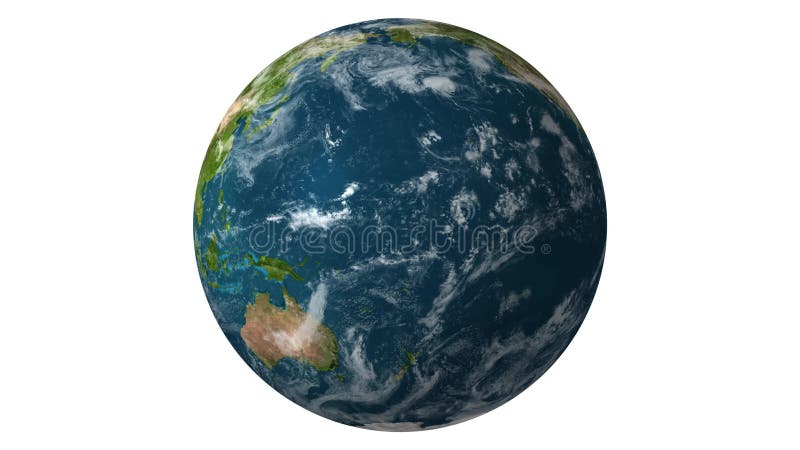 Slow Rotating Earth Globe on White Background Stock Footage - Video of ...