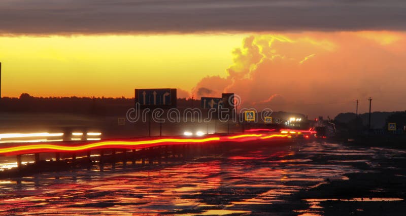 Slow Shutter Evening Rainy Track E-95 Stock Photo - Image of dynamic ...