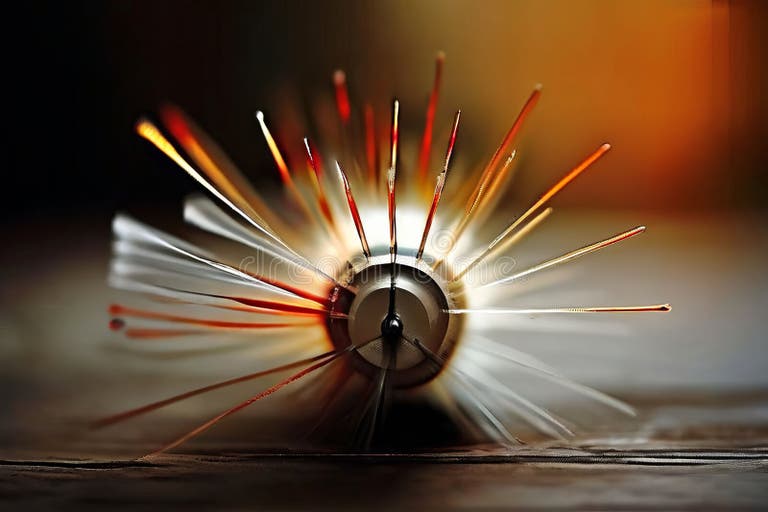 Slow Shutter Speed Blurred Gauge Needles Fluctuating Stock Illustration ...