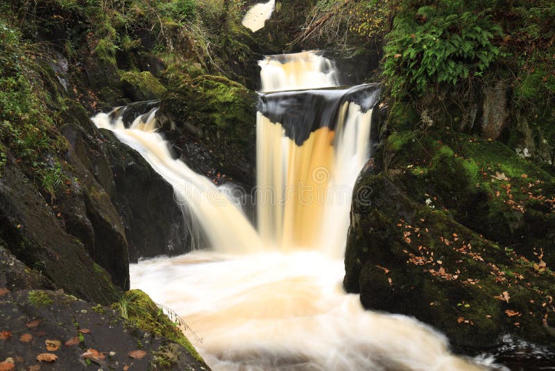 A Waterfall Captured in Slow Motion Stock Photo - Image of slow, dales ...