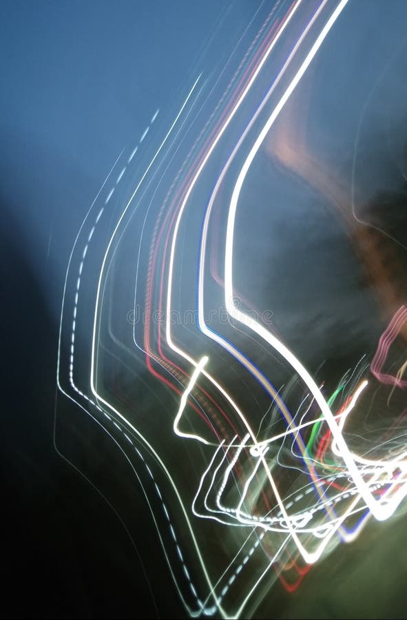 Slow Shutter Speed Color Light Art Stock Image - Image of purple ...