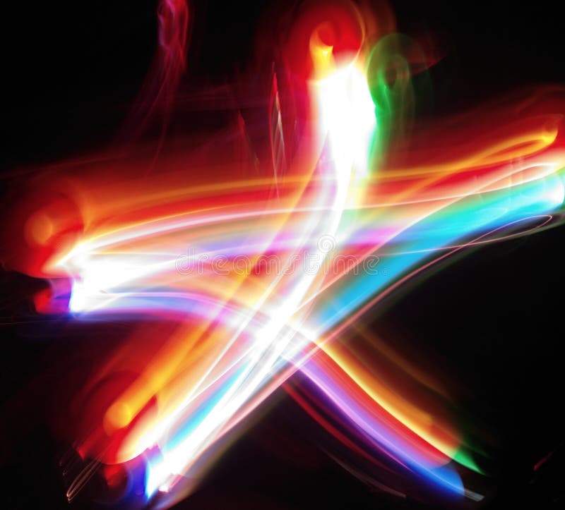 Slow Shutter Speed Color Light Painting Stock Image - Image of ...