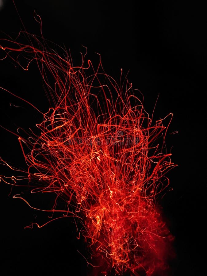 Slow Shutter Speed Fire Light Art Stock Photo - Image of shutter, speed ...