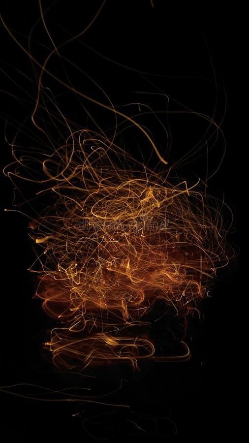 Slow Shutter Speed Fire Light Art Stock Image - Image of font, shutter ...