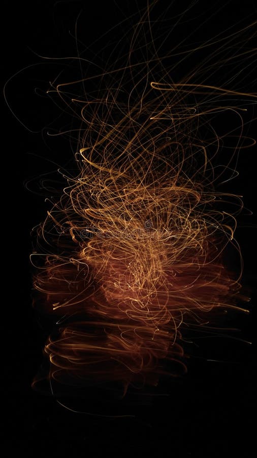 Slow Shutter Speed Fire Light Art Stock Image - Image of flame, quail ...
