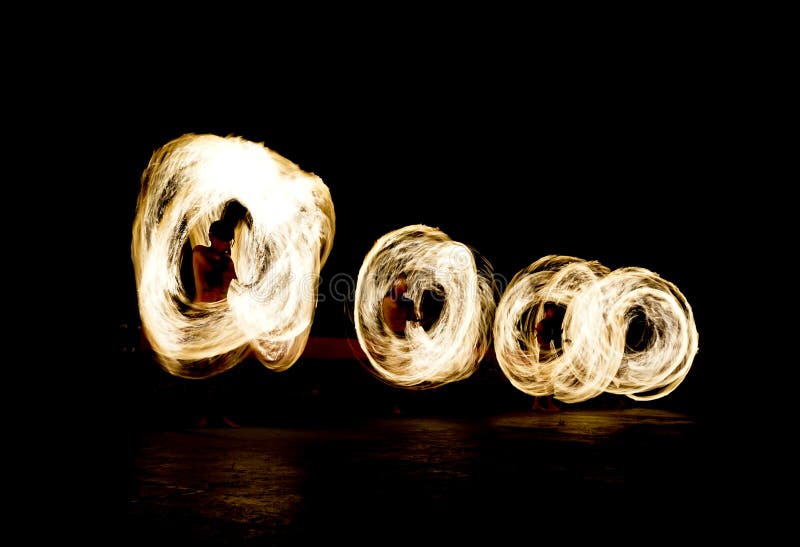 Slow Shutter Speed of Fire Show Stock Image - Image of performance ...